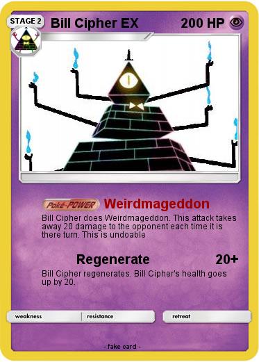 Pokémon Bill Cipher EX 7 7 - Weirdmageddon - My Pokemon Card