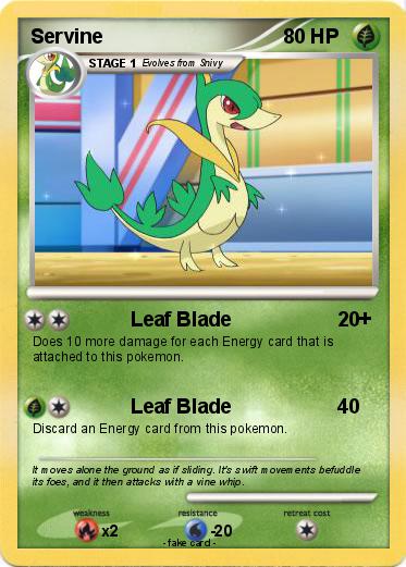 Pokémon Servine 251 251 - Leaf Blade - My Pokemon Card