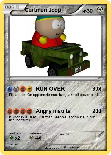 Pokémon Cartman Jeep - RUN OVER - My Pokemon Card