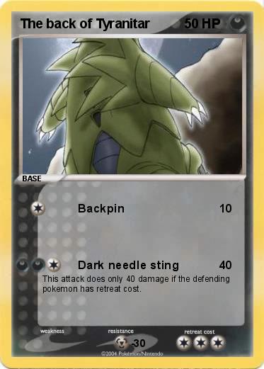 Pokémon The back of Tyranitar - Backpin - My Pokemon Card