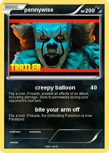 Pokémon pennywise 114 114 - creepy balloon - My Pokemon Card