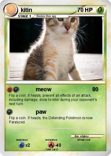 Pokémon kitin - meow - My Pokemon Card