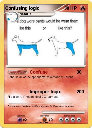 Pokémon Confusing logic - Confuse - My Pokemon Card
