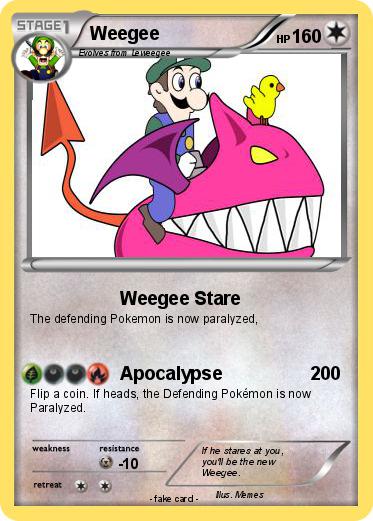 Pokémon Weegee 1112 1112 - Weegee Stare - My Pokemon Card