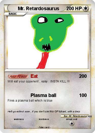 Pokémon Mr Retardosaurus 3 3 - Eat - My Pokemon Card