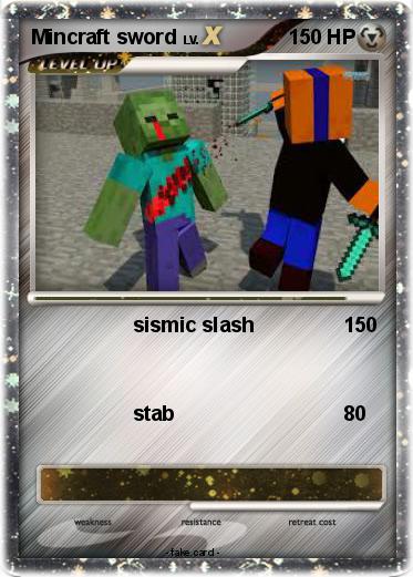 Pokémon Mincraft sword - sismic slash - My Pokemon Card