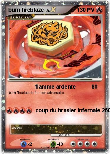 Pokémon burn fireblaze 26 26 - flamme ardente - Ma carte Pokémon