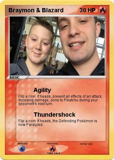 Pokémon Braymon Blazard - Agility - My Pokemon Card