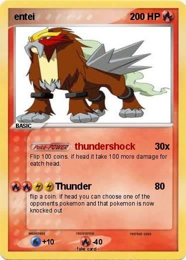 Pokémon entei 720 720 - thundershock - My Pokemon Card