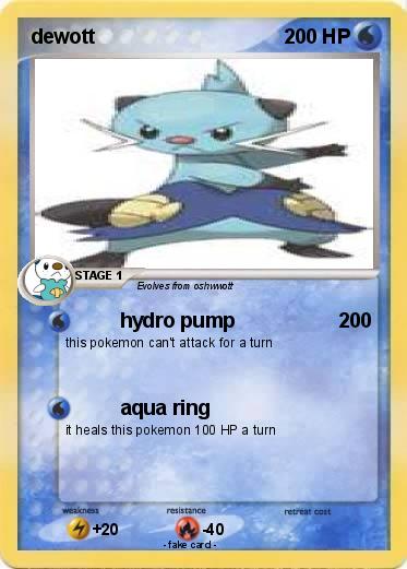 Pokémon dewott 270 270 - hydro pump - My Pokemon Card
