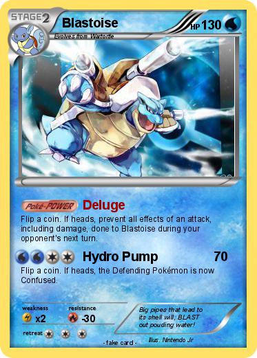 Pokémon Blastoise 1611 1611 - Deluge - My Pokemon Card