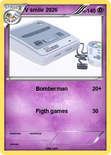 Pokémon V smile 2026 2026 - Bomberman - My Pokemon Card