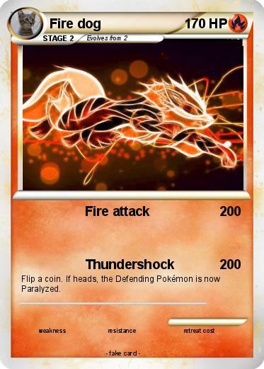 Pokémon Fire dog 52 52 - Fire attack - My Pokemon Card
