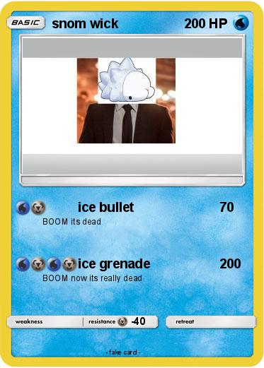 Pokémon snom wick - ice bullet - My Pokemon Card