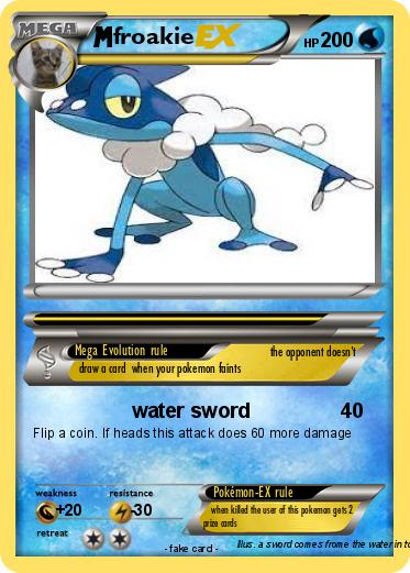 Pokémon froakie 512 512 - water sword - My Pokemon Card