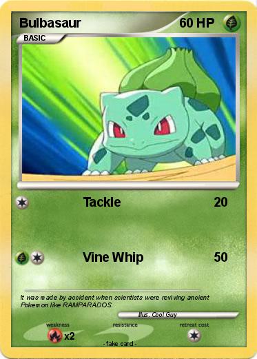 Pokémon Bulbasaur 712 712 - Tackle - My Pokemon Card