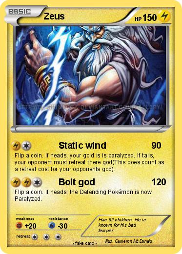 Pokémon Zeus 1385 1385 - Static wind - My Pokemon Card