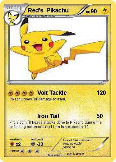 Pokémon Red s Pikachu 49 49 - Volt Tackle - My Pokemon Card