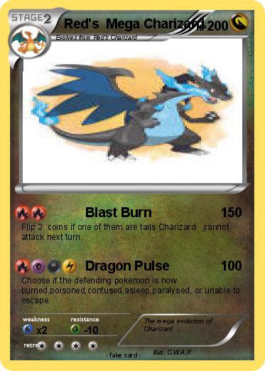Pokémon Red s Mega Charizard 2 2 - Blast Burn - My Pokemon Card