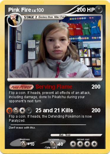 Pokémon Pink Fire - Serving Flame - My Pokemon Card