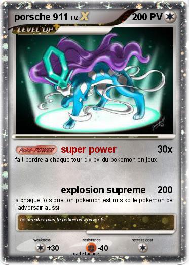 Pokémon porsche 911 34 34 - super power - Ma carte Pokémon