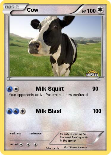 Pokémon Cow 453 453 - Milk Squirt - My Pokemon Card