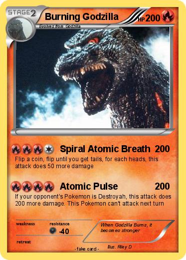 Pokémon Burning Godzilla 72 72 - Spiral Atomic Breath - My Pokemon Card
