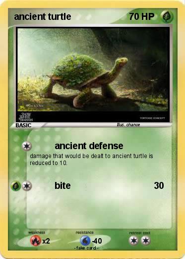 Pokémon ancient turtle - ancient defense - My Pokemon Card
