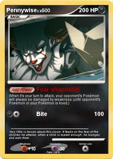 Pokémon Pennywise 129 129 - Fear shapeshift - My Pokemon Card
