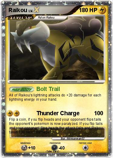 Pokémon Raikou 1523 1523 - Bolt Trail - My Pokemon Card