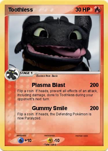 Pokémon Toothless 492 492 - Plasma Blast - My Pokemon Card