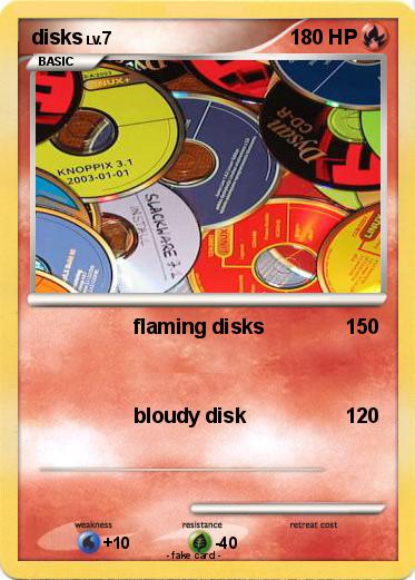 Pokémon disks - flaming disks - My Pokemon Card
