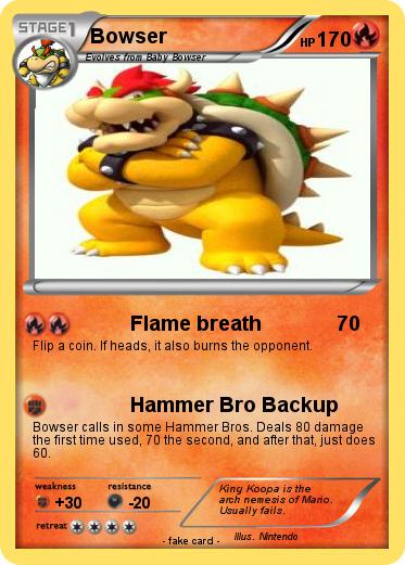 Pokémon Bowser 5198 5198 - Flame breath - My Pokemon Card