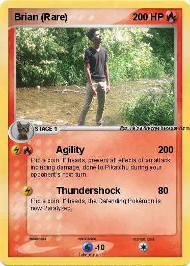 Pokémon Brian Rare - Agility - My Pokemon Card