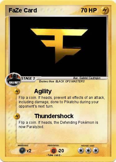 Pokémon FaZe Card - Agility - My Pokemon Card