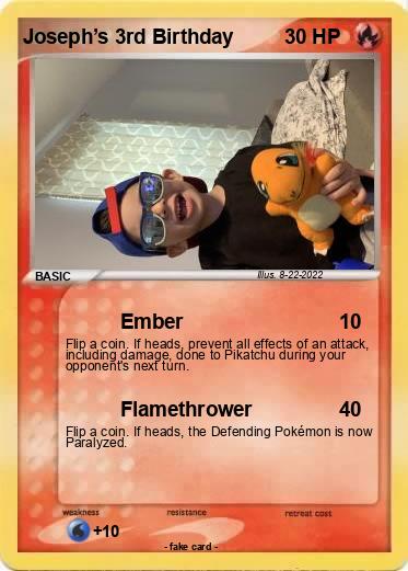 Pokémon Joseph 724 724 - Ember - My Pokemon Card