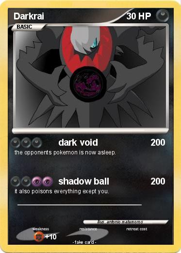 Pokémon Darkrai 2108 2108 - dark void - My Pokemon Card