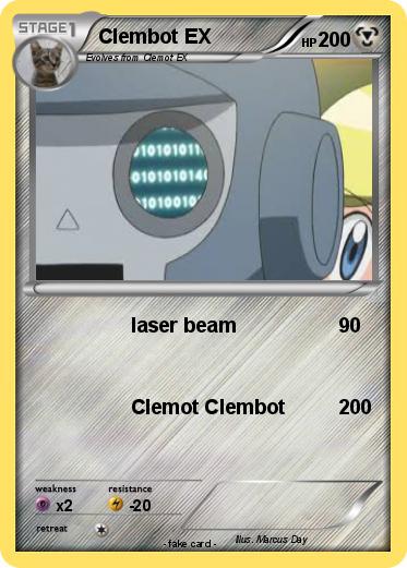 Pokémon Clembot EX - laser beam - My Pokemon Card
