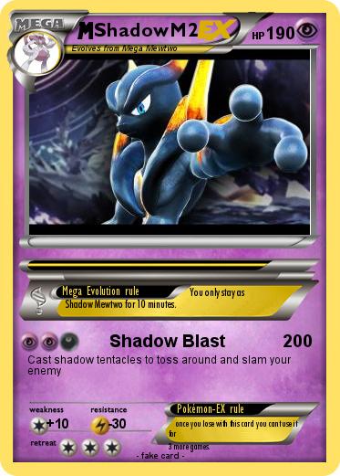 Pokémon Shadow Mewtwo 265 265 - Shadow Blast - My Pokemon Card