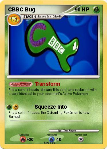 Pokémon CBBC Bug 1 1 - Transform - My Pokemon Card