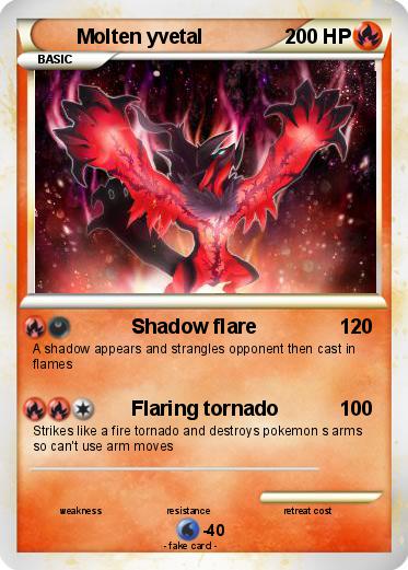 Pokémon Molten yvetal - Shadow flare - My Pokemon Card