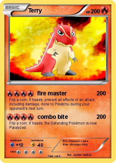 Pokémon Terry 167 167 - fire master - My Pokemon Card