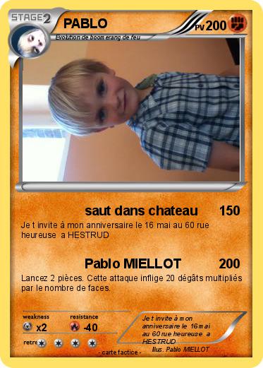 Pokémon PABLO 133 133 - saut dans chateau - Ma carte Pokémon