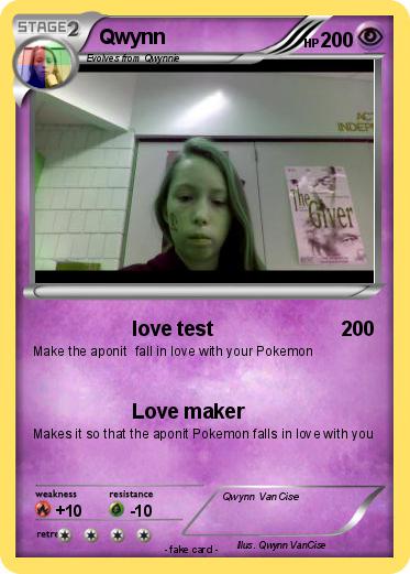 Pokémon Qwynn - love test - My Pokemon Card