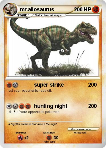 Pokémon mr allosaurus - super strike - My Pokemon Card