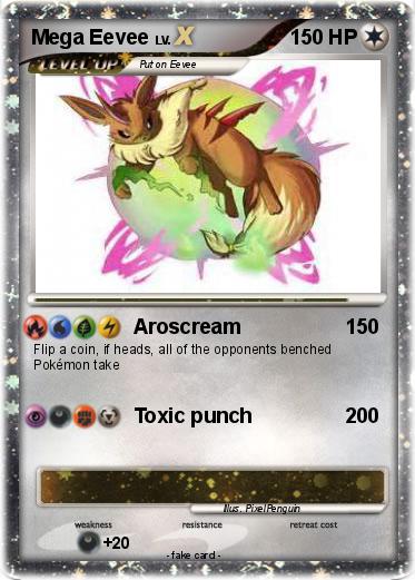 Pokémon Mega Eevee 22 22 - Aroscream - My Pokemon Card