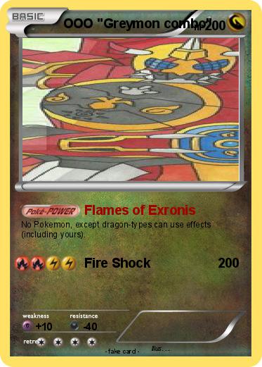 Pokémon OOO Greymon combo - Flames of Exronis - My Pokemon Card