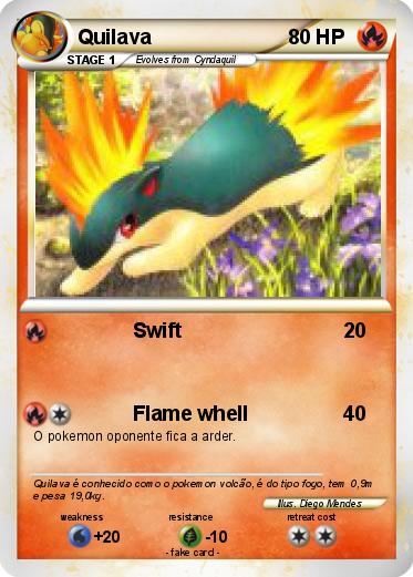 Pokémon Quilava 184 184 - Swift - My Pokemon Card