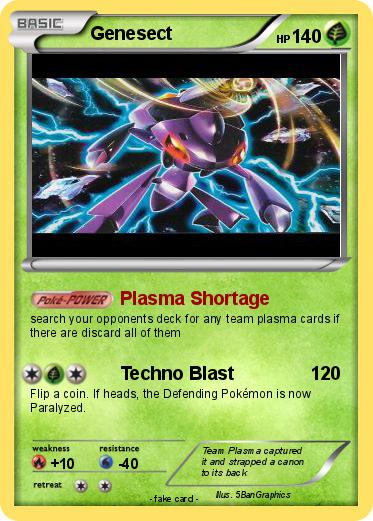 Pokémon Genesect 1411 1411 - Plasma Shortage - My Pokemon Card