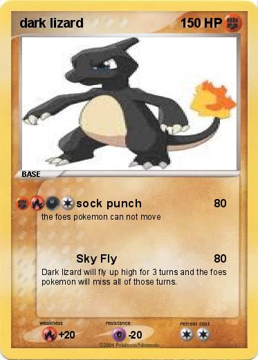 Pokémon dark lizard - sock punch - My Pokemon Card